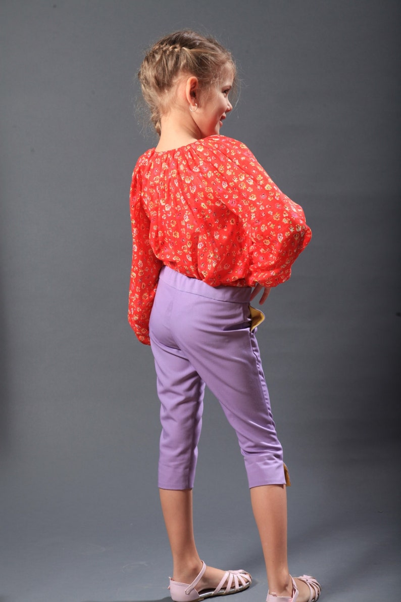 Girls Ditsy Floral Top/kids Summer Outfit/floral Blouse/toddler Girl ...