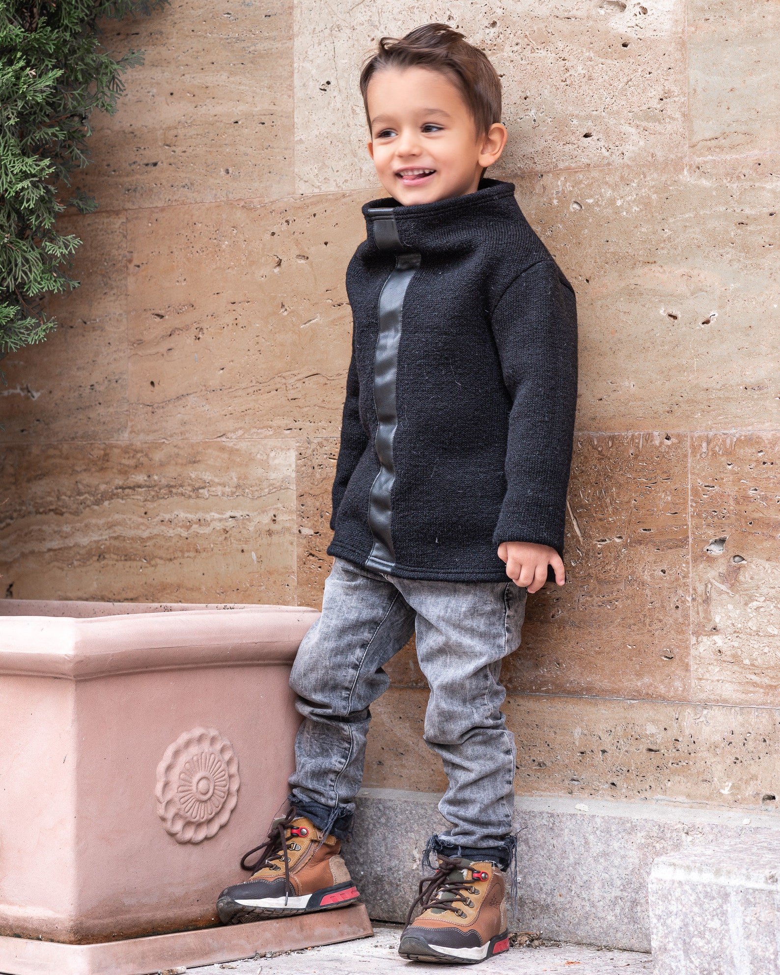 Wool Turtleneck Sweater Boys/ Designer Warm High Neck Sweater/ | Etsy