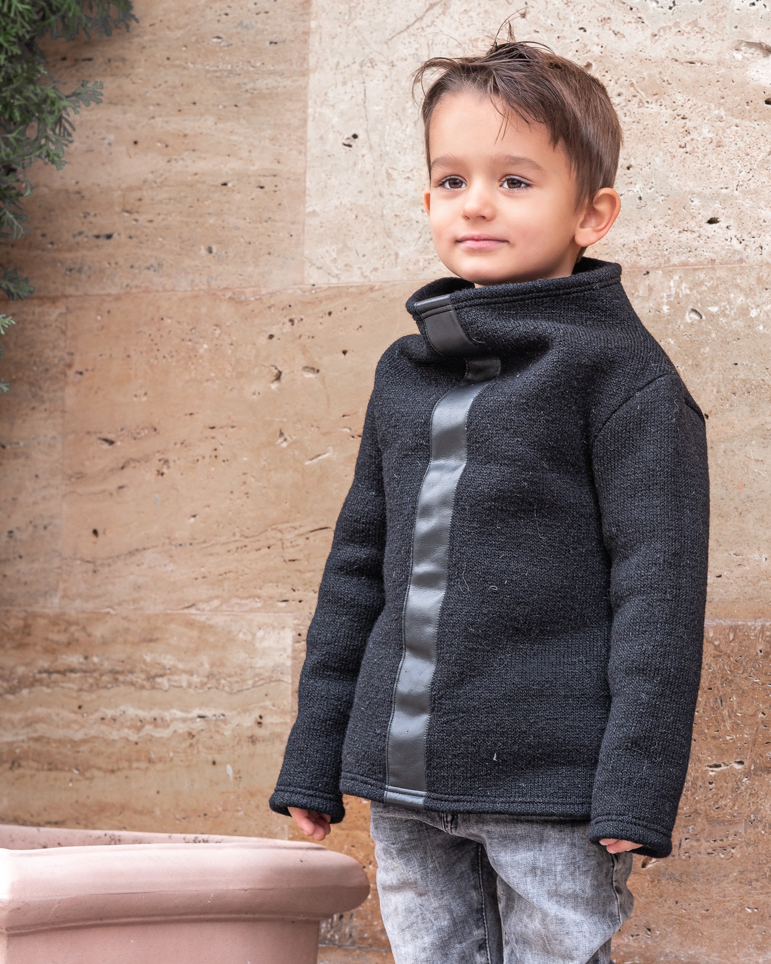 Wool Turtleneck Sweater Boys/ Designer Warm High Neck Sweater/ | Etsy