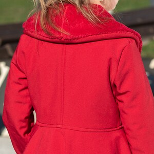 Red Fleece Girls Winter Coat: Long Softshell Toddler Jacket - Etsy