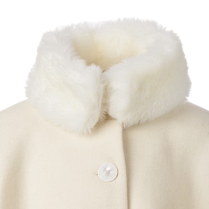 White Wool Communion Cape Coat Girls/ Kids Wedding Cape/ Toddler Girl ...