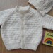 Cream Baby Sweater Set, Unisex Baby Jumper, Handknitted Cardigan and ...
