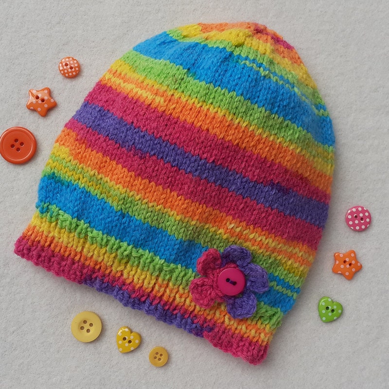 Rainbow Hat - Etsy