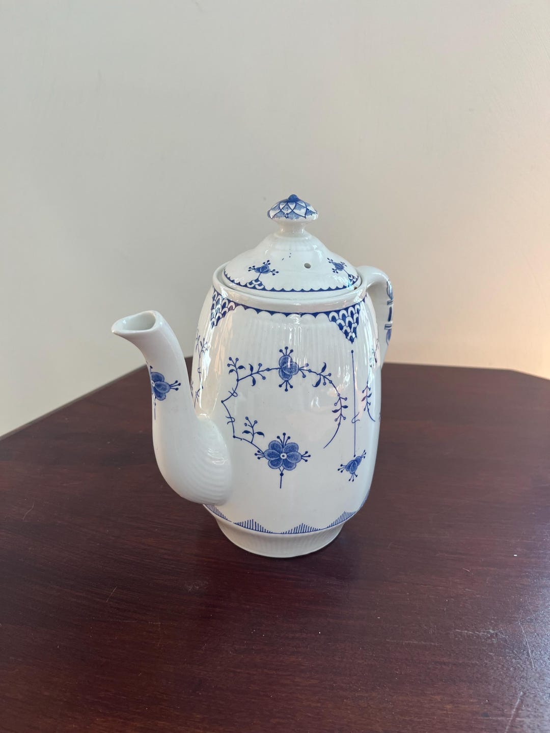 Vintage Furnivals Denmark Blue Pattern | Blue and White Coffee Pot and ...