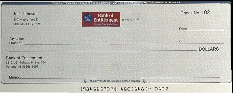 Bank of Entitlement Checking Account Gag Gift for the Entitled People in Your Life - Etsy