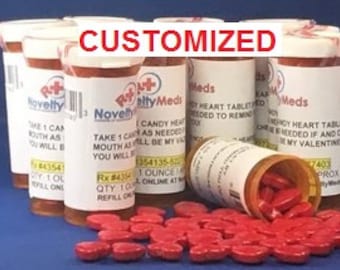 Novelty Meds CUSTOM MINTS gag Gift Fake Pills Rx Great - Etsy