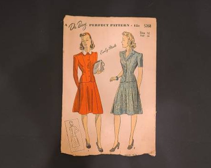 1940s Du Barry Suit Pattern 5268 - Etsy