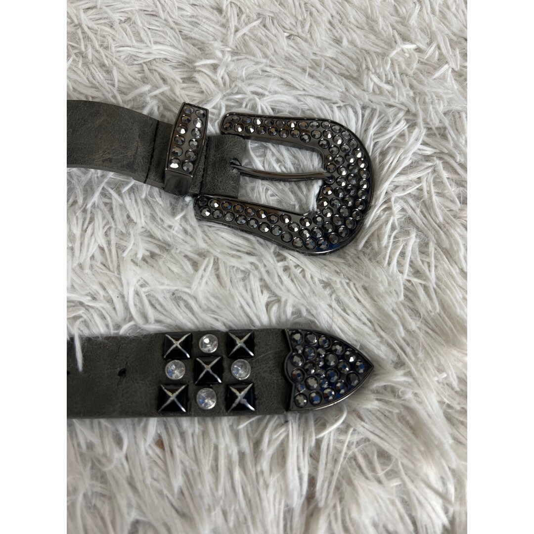 Y2K Studded Belt With Rhinestones Large - Etsy
