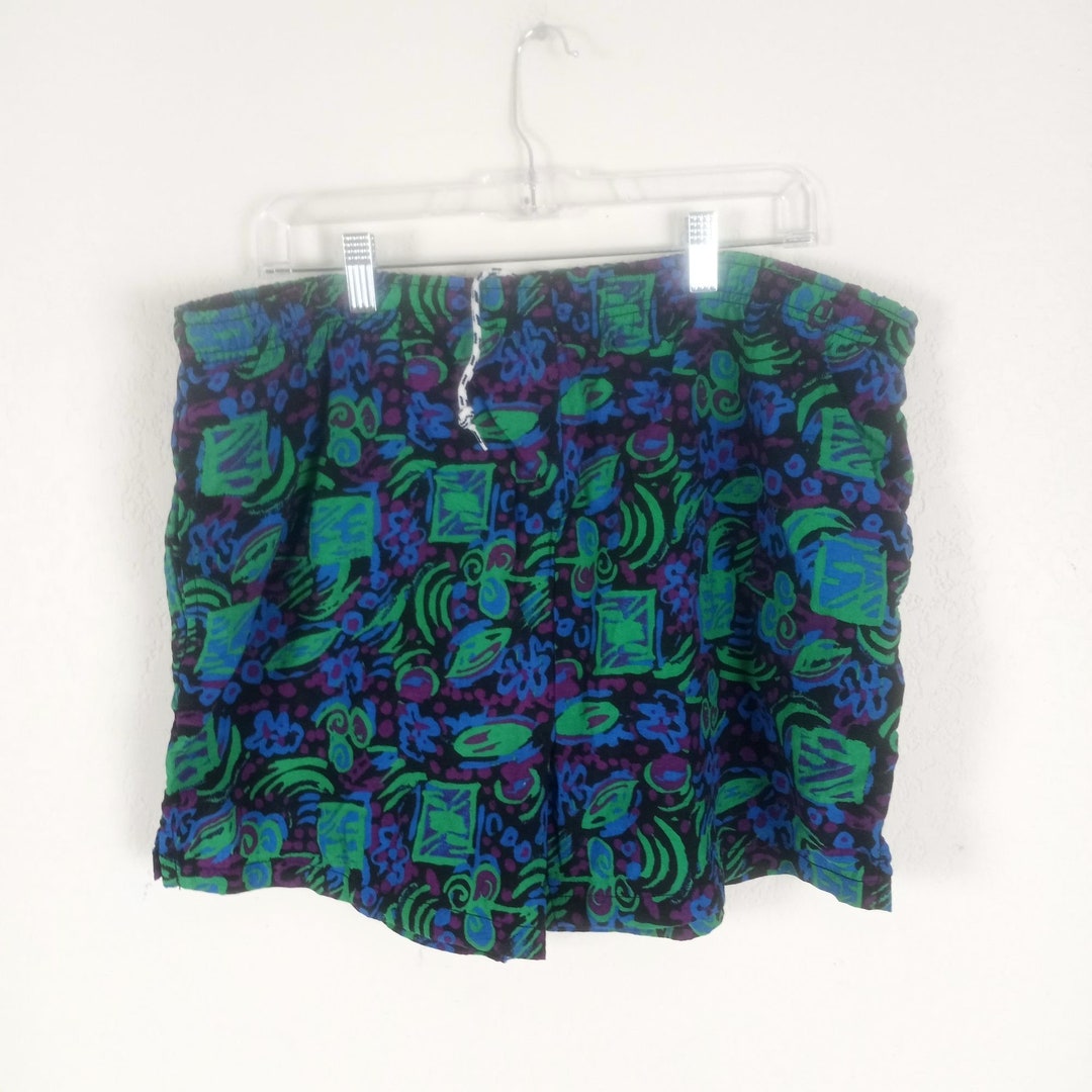 Vintage Navigata by Bugle Boy 1980s Geometric Swim Trunks Multi-colored ...