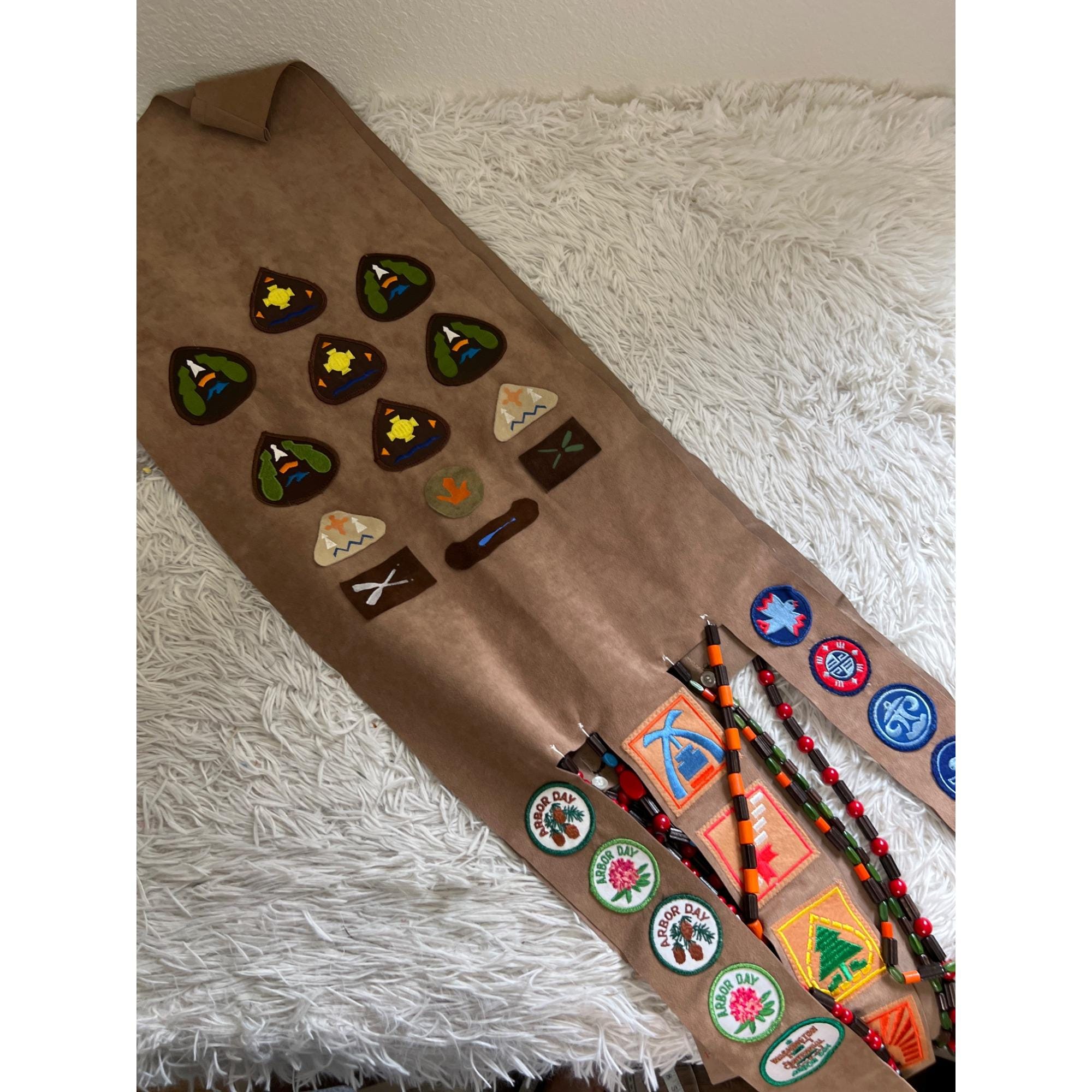 Vintage Campfire Girls Sash Ceremonial Amazing Piece Pins Patches Beads 80's OOAK - Etsy