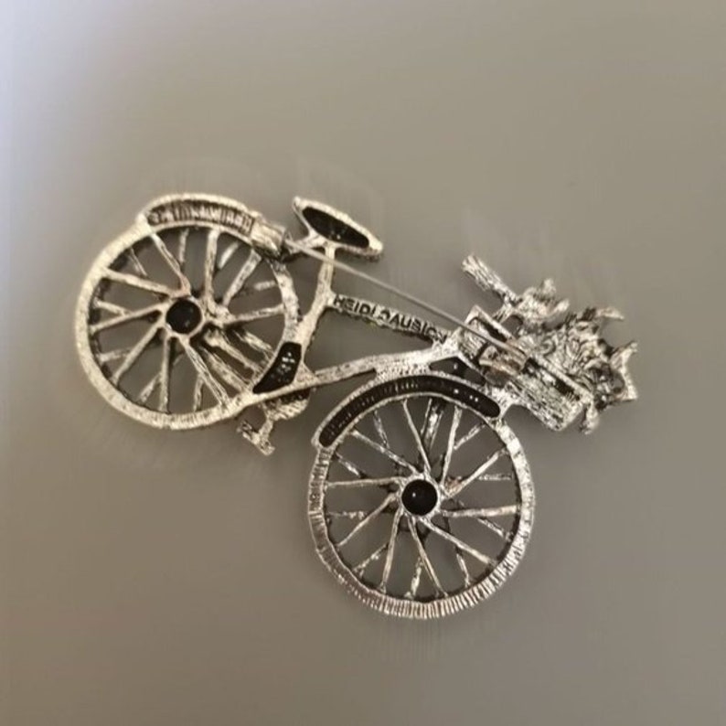Heidi Daus Floral Bicycle Brooch Pin Whimsical Bike - Etsy