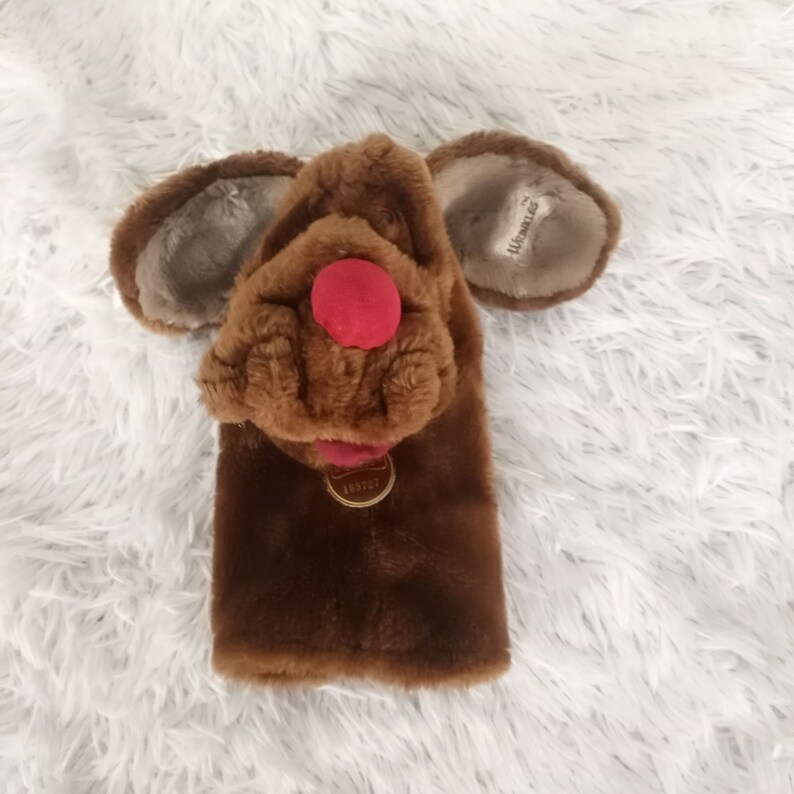 Wrinkles the Dog Puppet Plush Red Nose Ganzbros Vintage Hand Puppet - Etsy