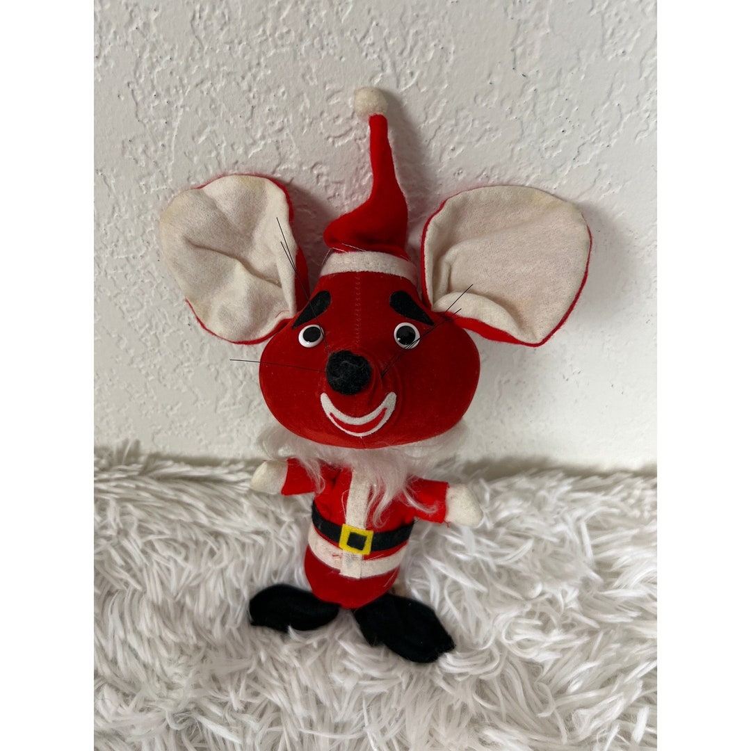 Vintage Santa Claus Mouse Figurine 7" Tall - Etsy