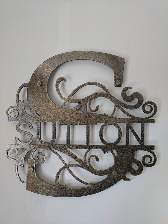 Monograms Metal Wall Art Wall Art Art Home Names Family | Etsy