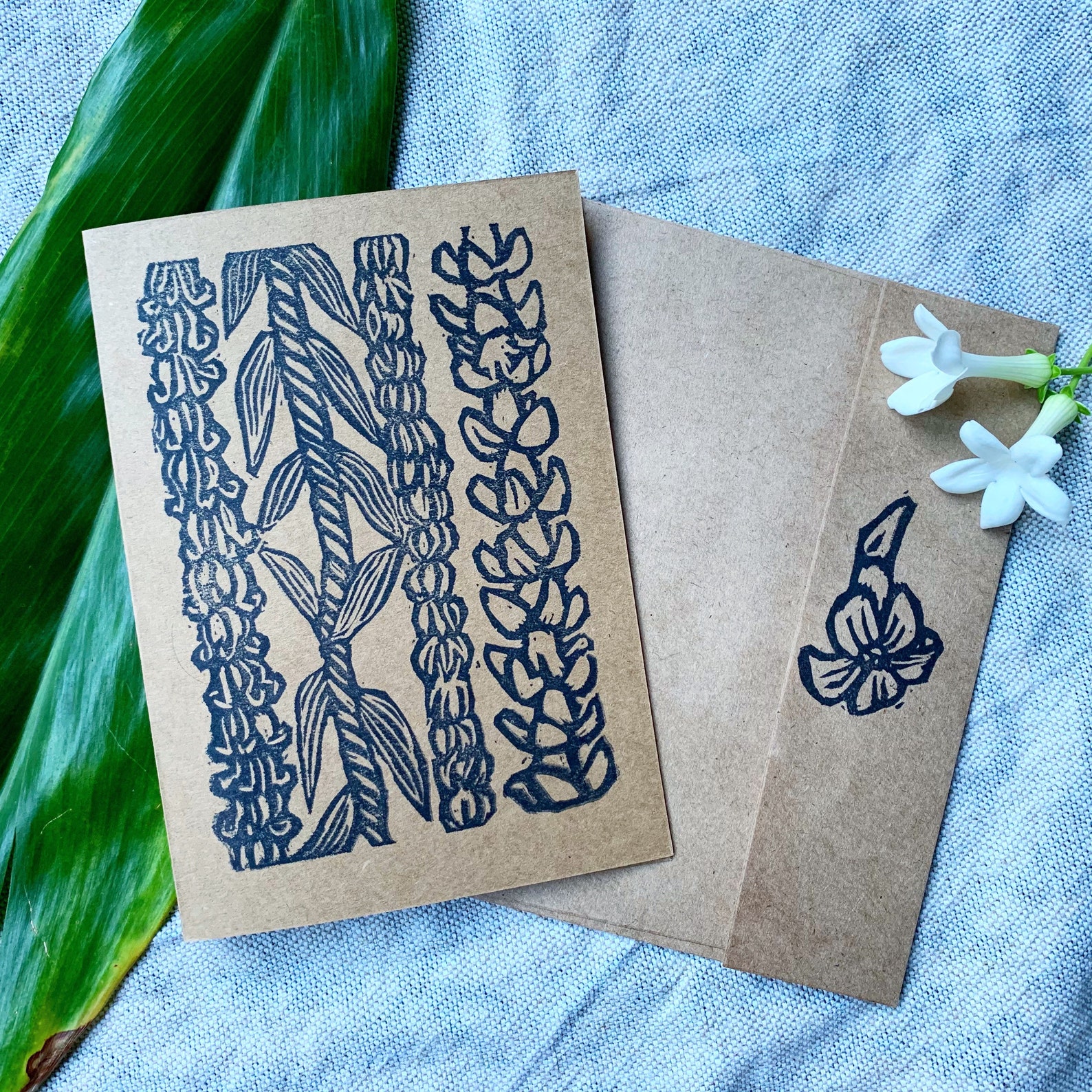 Lei Day (the Tradition of Lei Giving) - (set of 5) Hand Carved Block ...