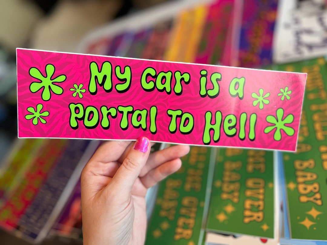 Portal to Hell Bumper Sticker, Cute Car Decals, Bumper Stickers ...