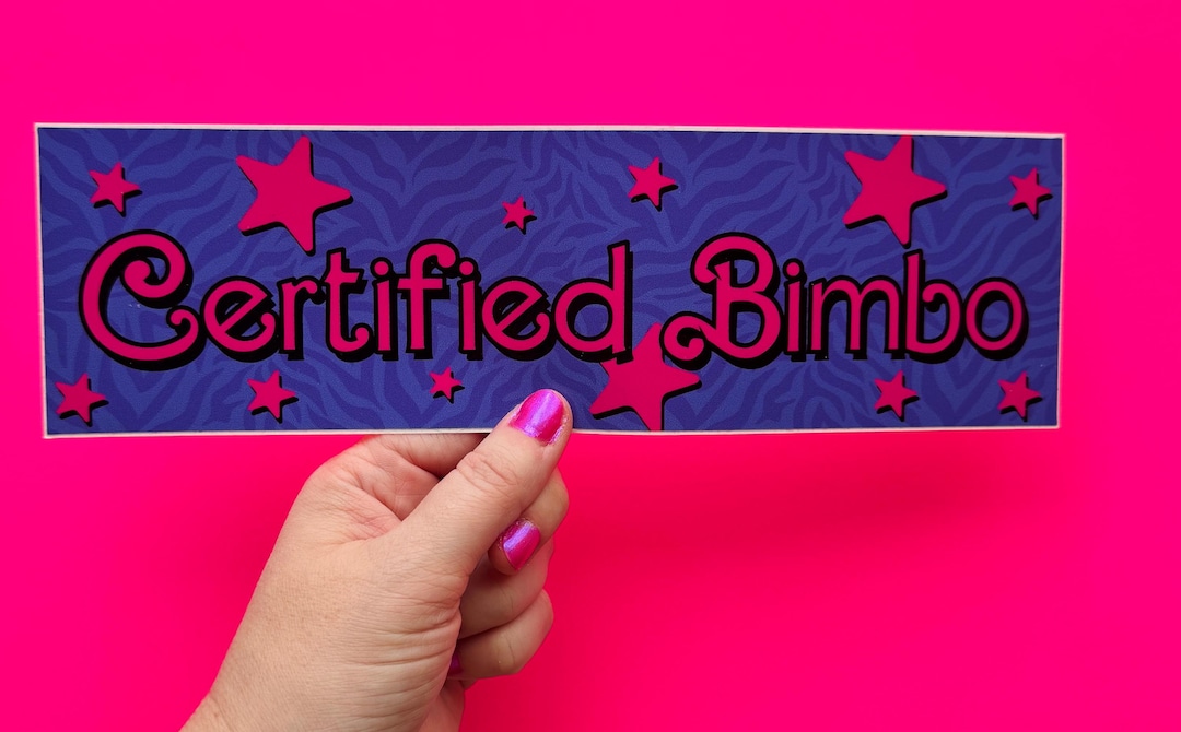 Certified Bimbo Bumper Sticker,car Decal, Bumper Sticker, Funny ...
