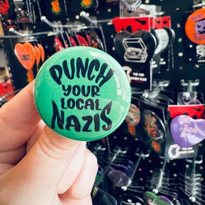 Punch Your Local Nzis Button 1.5 Inch Button Pin Pinback Buttons ...