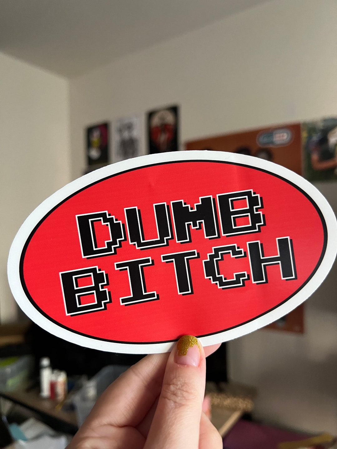 Dumb Bitch Bumper Sticker, Car Decal, Bumper Sticker, Funny Stickers ...