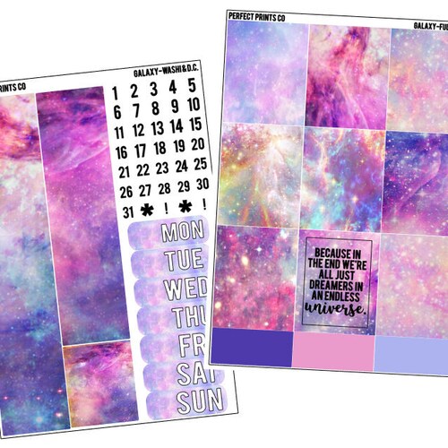FOIL Outer Space Planner Sticker Kit for Use With Erin - Etsy