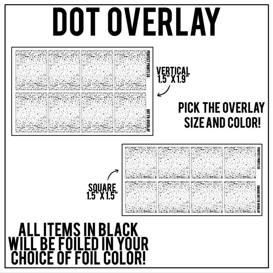 Foil Dot Full Box Overlay Stickers - Etsy