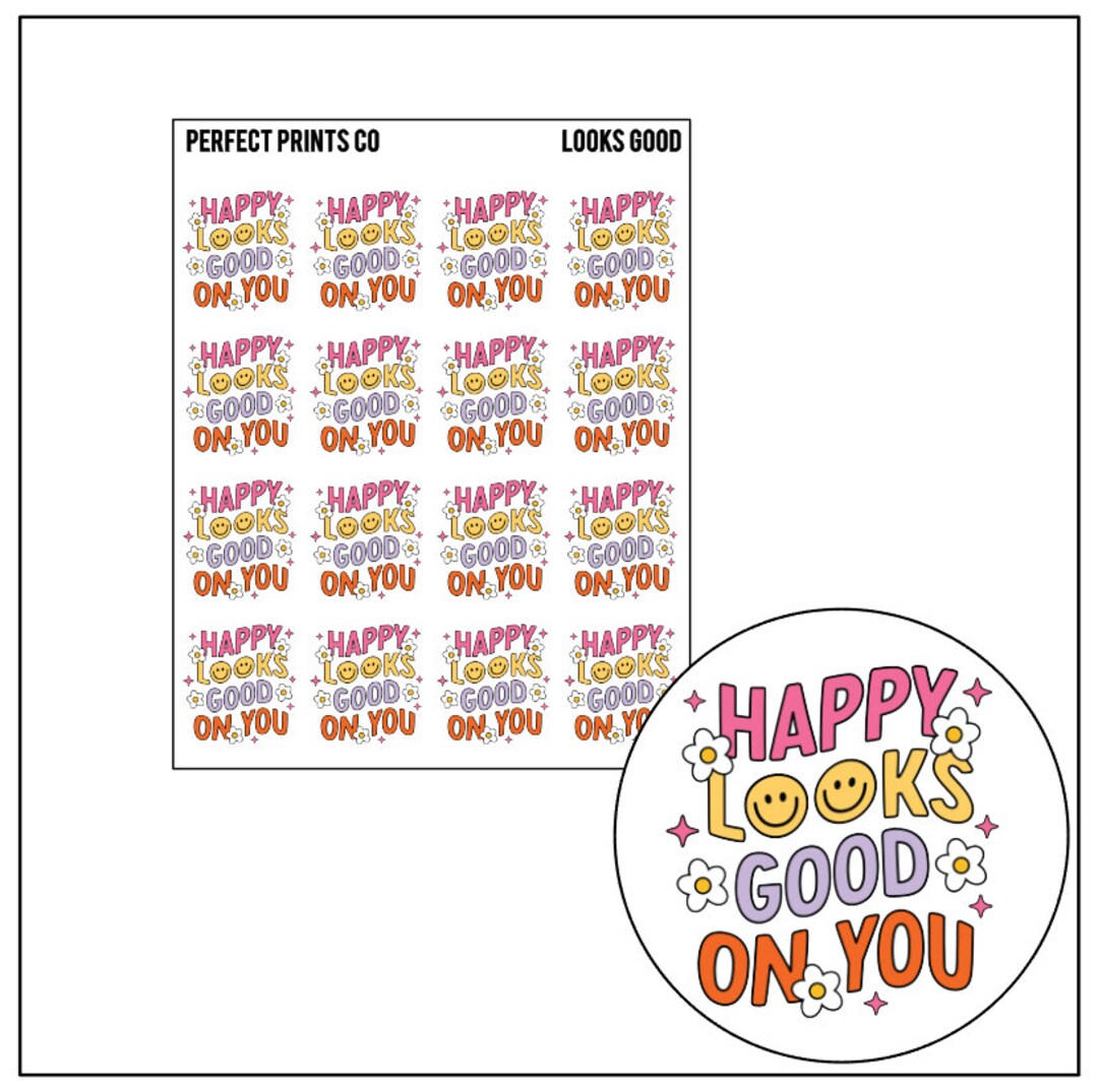 Happy Looks Good on You Planner Stickers - Etsy