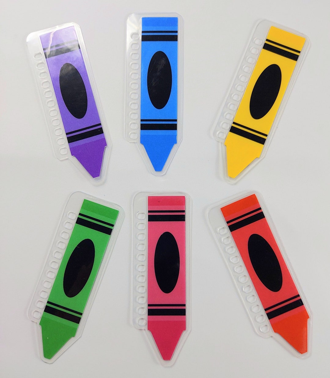 Crayon Laminated Bookmark - Etsy