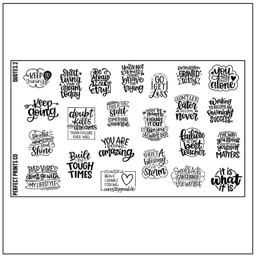 Positive Quote 2 Stickers - Etsy