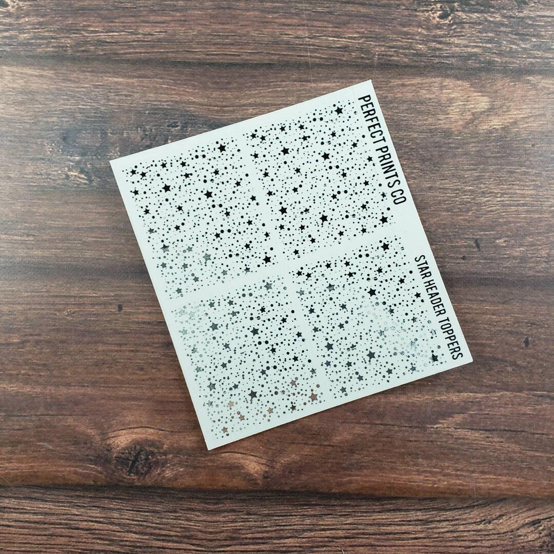 Foil Star Header Topper Stickers - Etsy