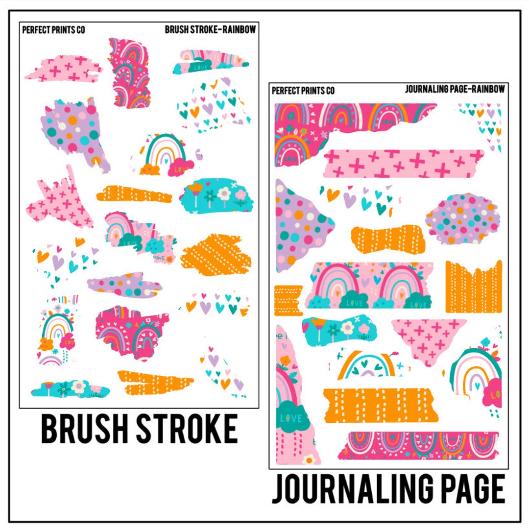 Rainbow Journaling Page Kit - Etsy