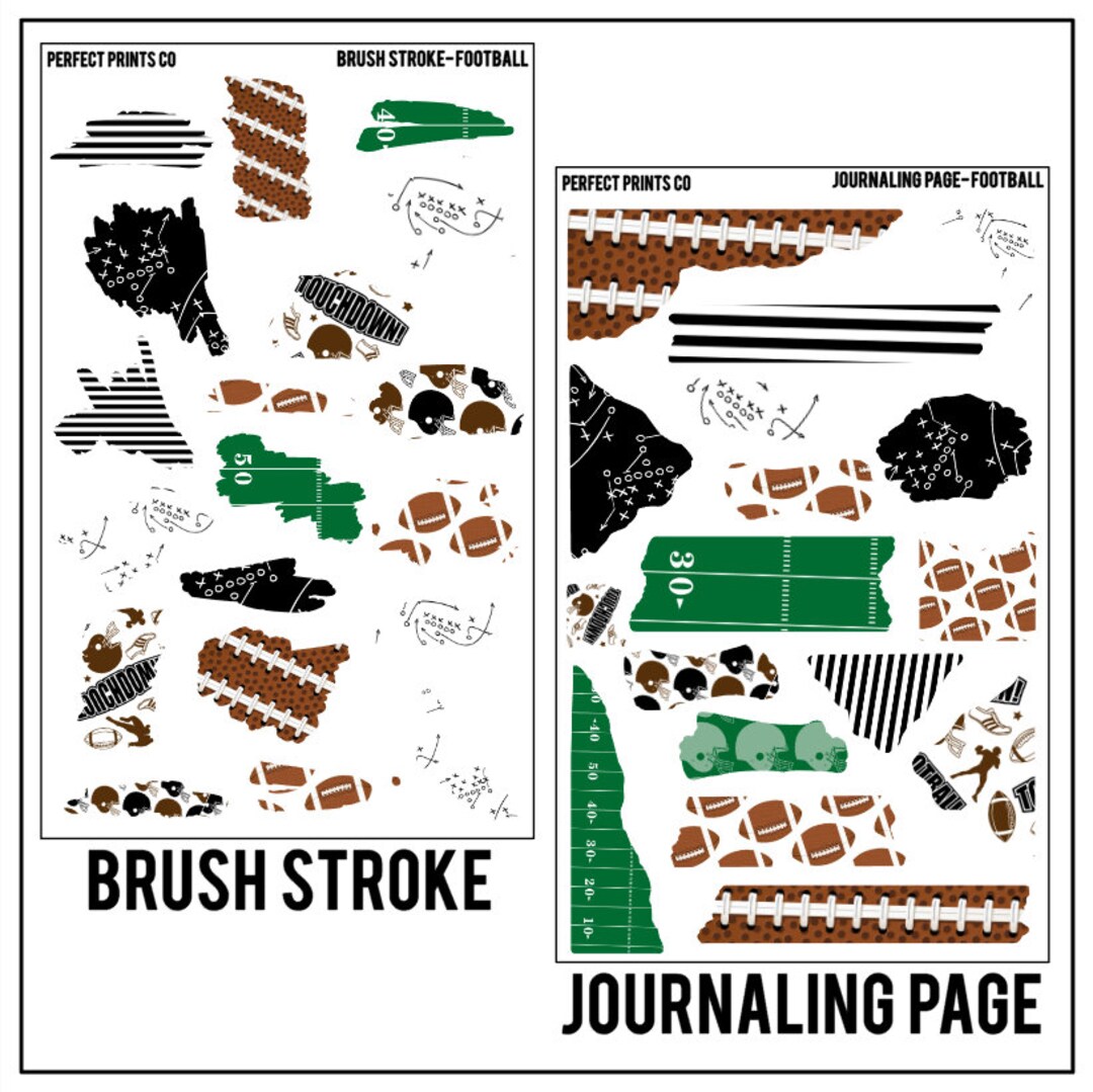 Football Journaling Page Kit - Etsy