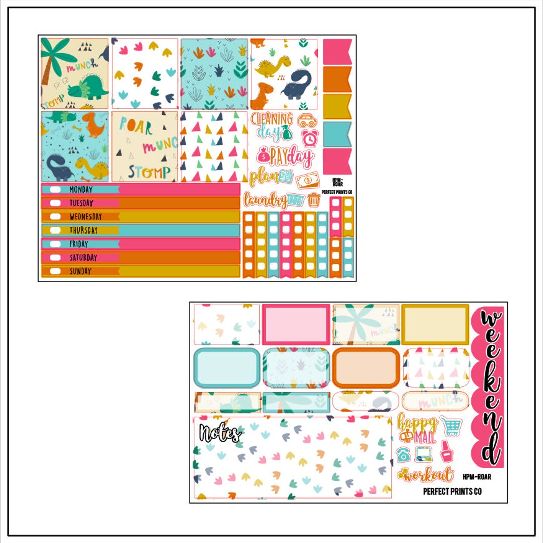 Roar Sticker Kit for the Mini Happy Planner - Etsy