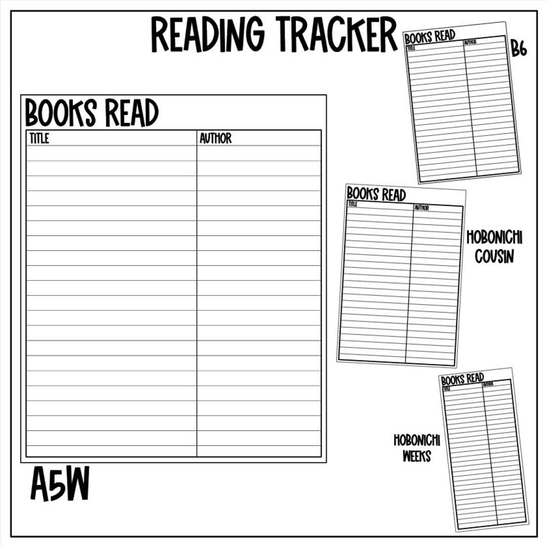 Books Read Reading Tracker Stickers, for Use in Any Planner - Etsy