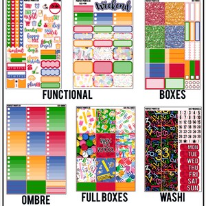 Back to School Planner Sticker Kit for Use With Erin Condren | Etsy