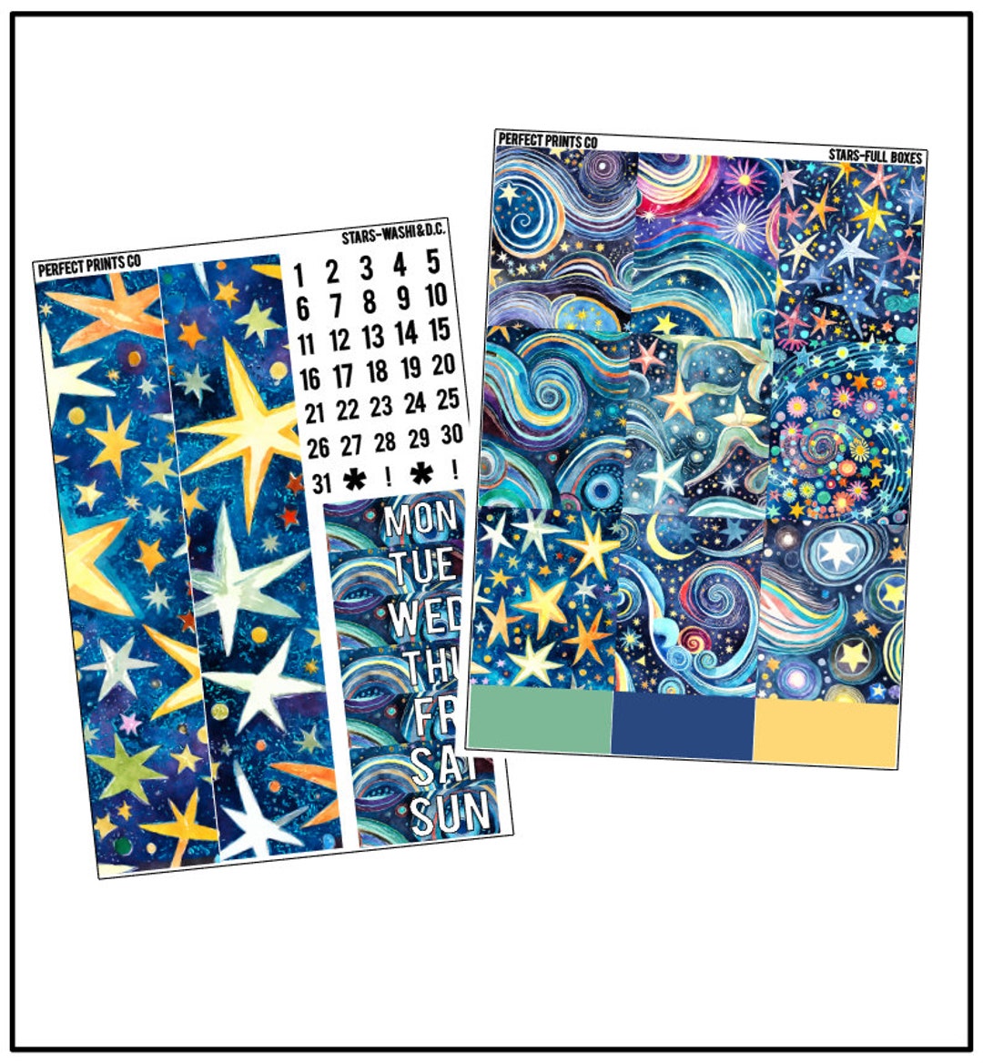 Star Planner Sticker Kit, for Use With Erin Condren Life Planner - Etsy