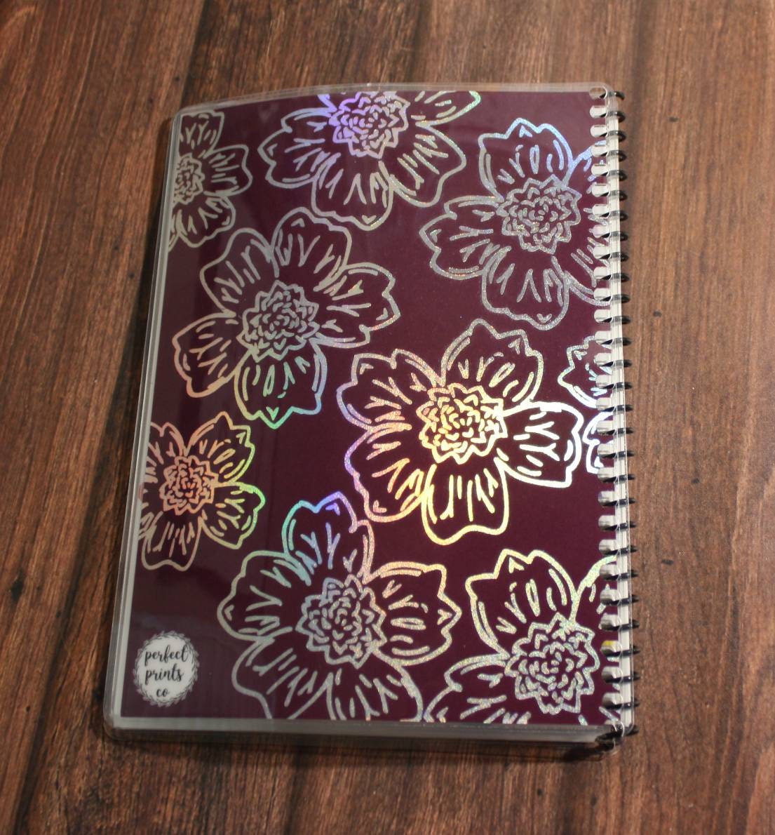 Dark Foiled Flowers Reusable Sticker Book - Etsy