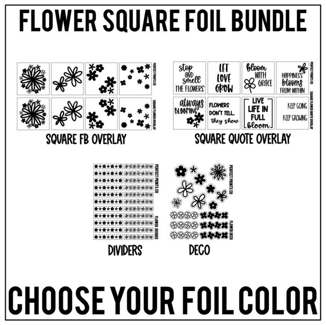 Flower Pentrix Foil Bundle - Etsy