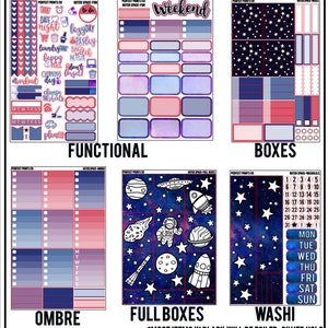 FOIL Outer Space Planner Sticker Kit for Use With Erin | Etsy