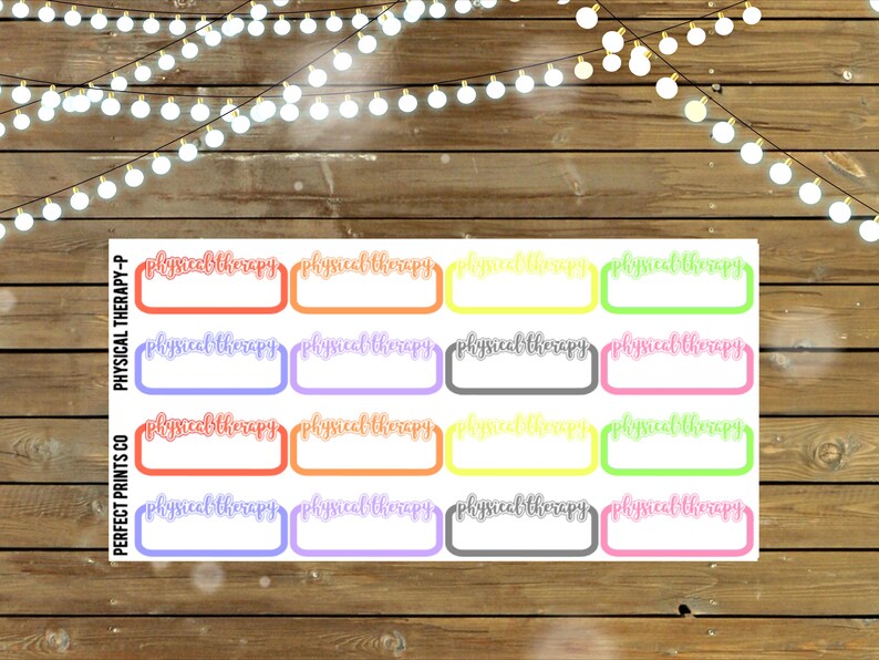 Physical Therapy Planner Stickers for Use With Erin Condren | Etsy