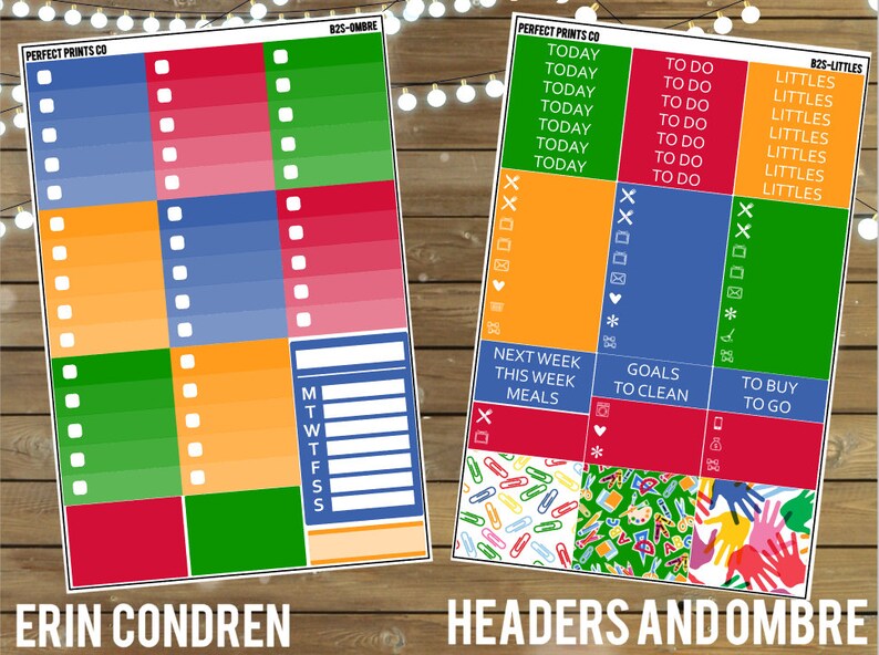 Back to School Planner Sticker Kit For use with Erin Condren | Etsy
