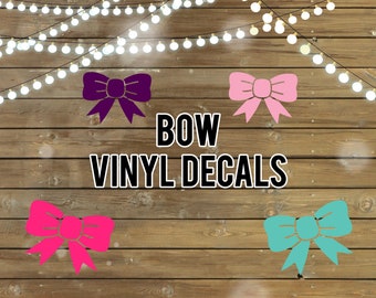 Bow Tie Decal Cute Fun Car Window Wall Vinyl Choose Color and Size Free ...