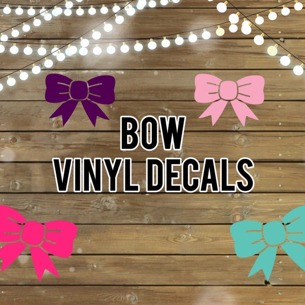 Bow Vinyl Decal - Etsy