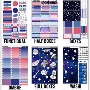 FOIL Outer Space Planner Sticker Kit for Use With Erin - Etsy