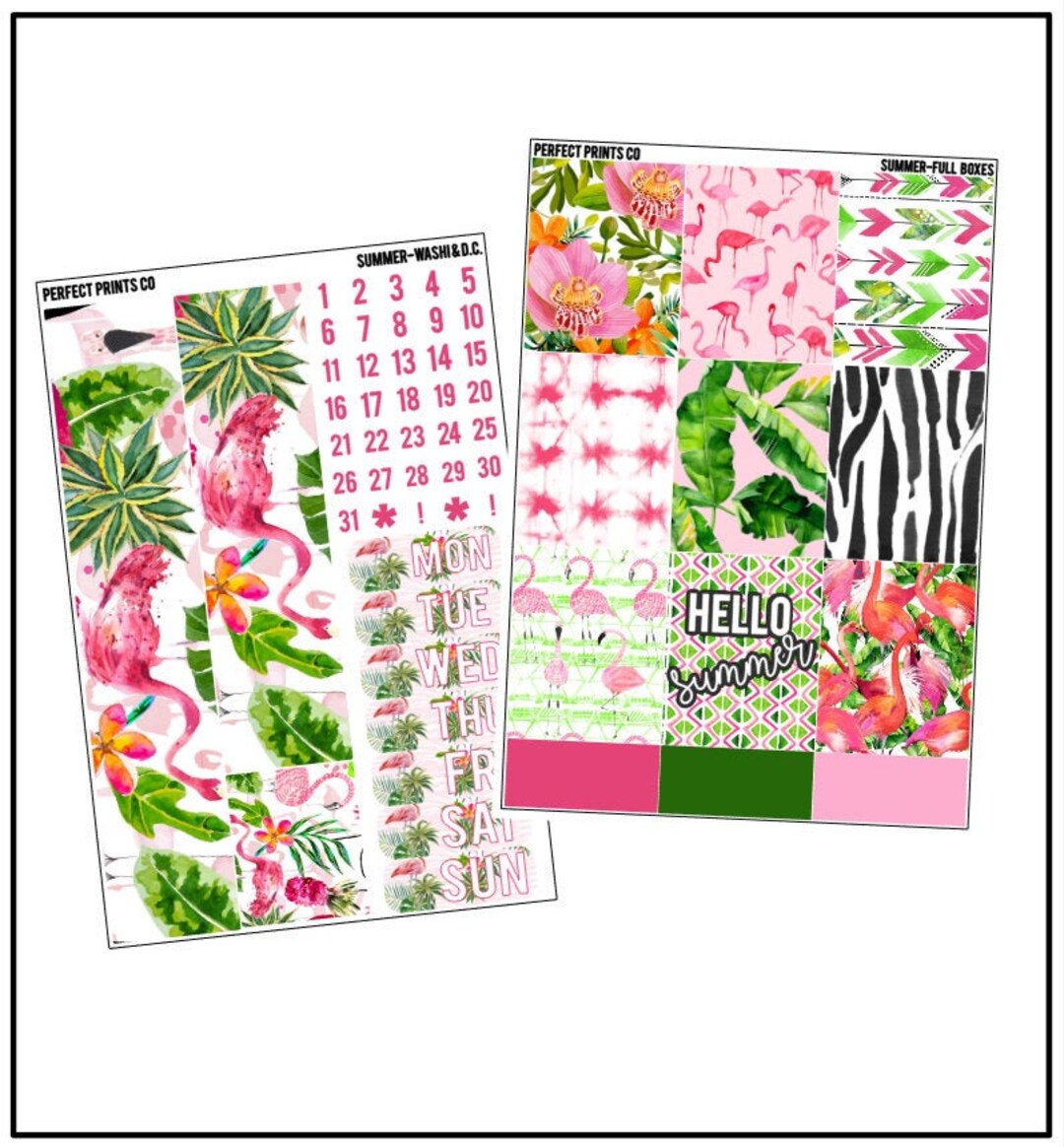 Summer Planner Sticker Kit, for Use With Erin Condren Life Planner - Etsy
