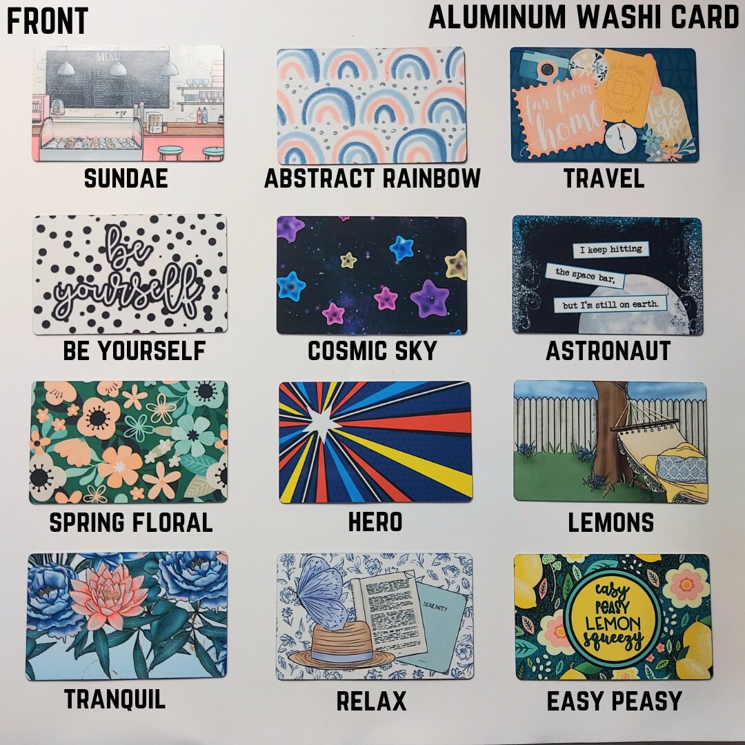 Aluminum Washi Cards - Etsy