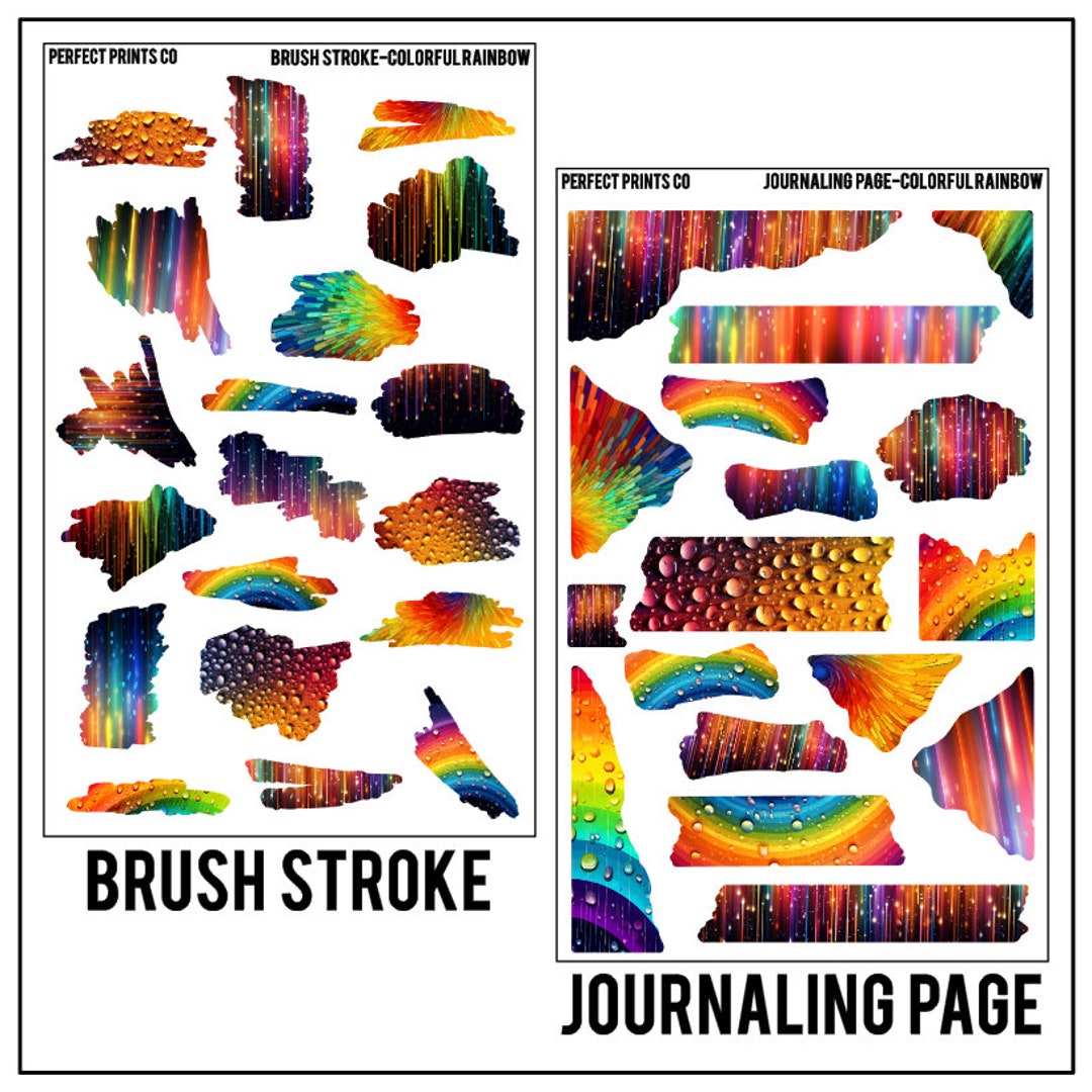 Colorful Rainbow Journaling Page Kit - Etsy