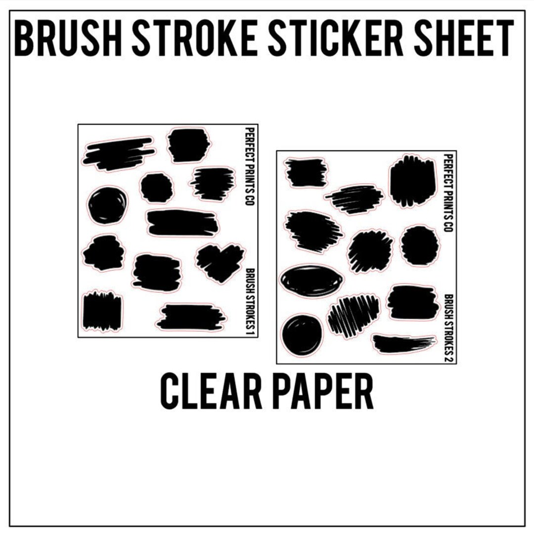 Foil Brush Stroke Stickers - Etsy