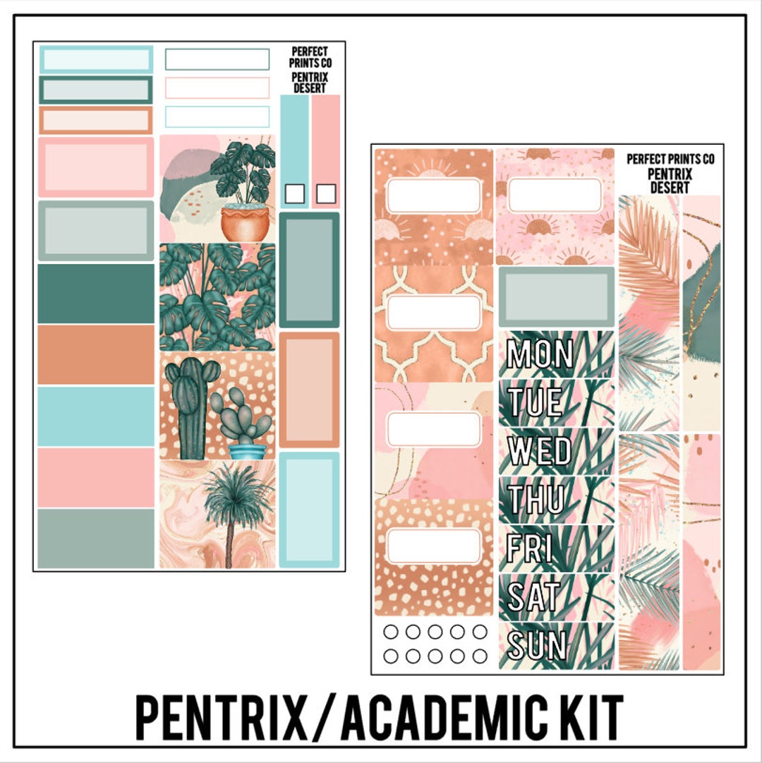 Desert Pentrix/academic Planner Sticker Kit - Etsy