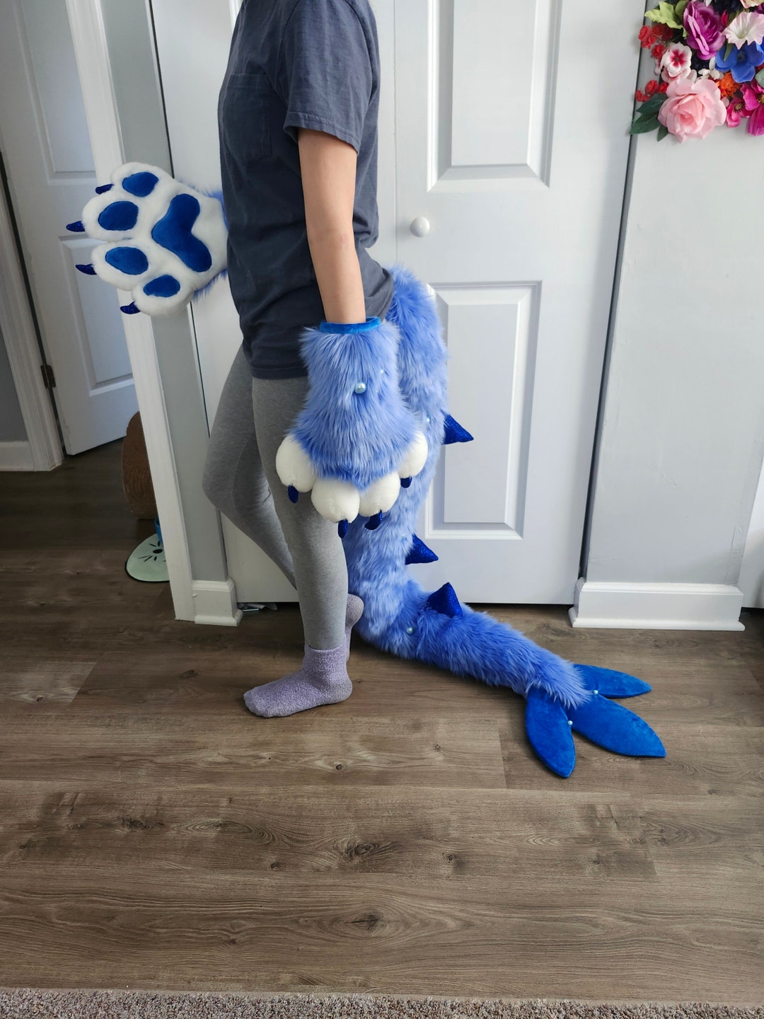 Floor Dragger Dragon Tail and Paw Set Pearly Periwinkle Paw and Tail ...
