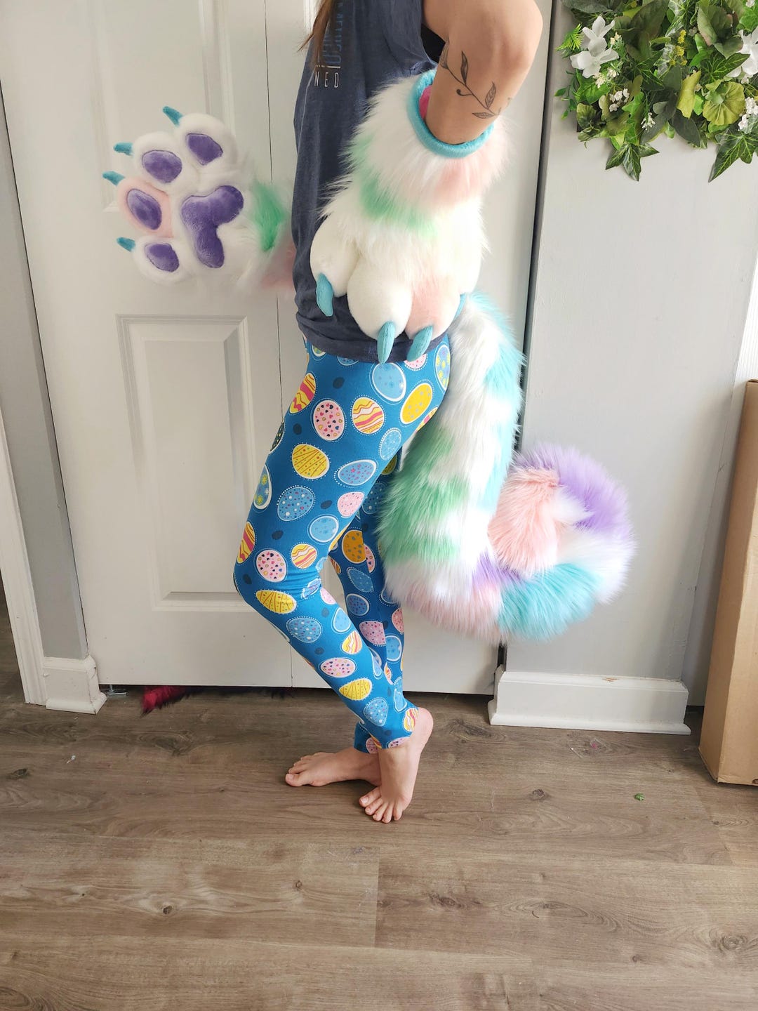 Pastel Paint Splatter Husky Fursuit Set. Ready to Ship Fursuit Premade ...